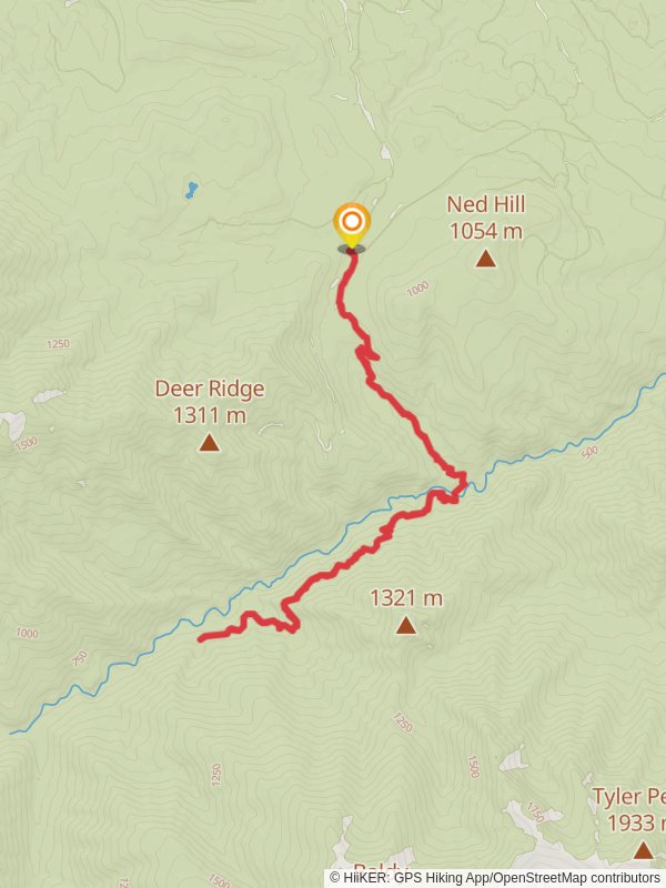 Map of Upper Gray Wolf Trail, Clallam County