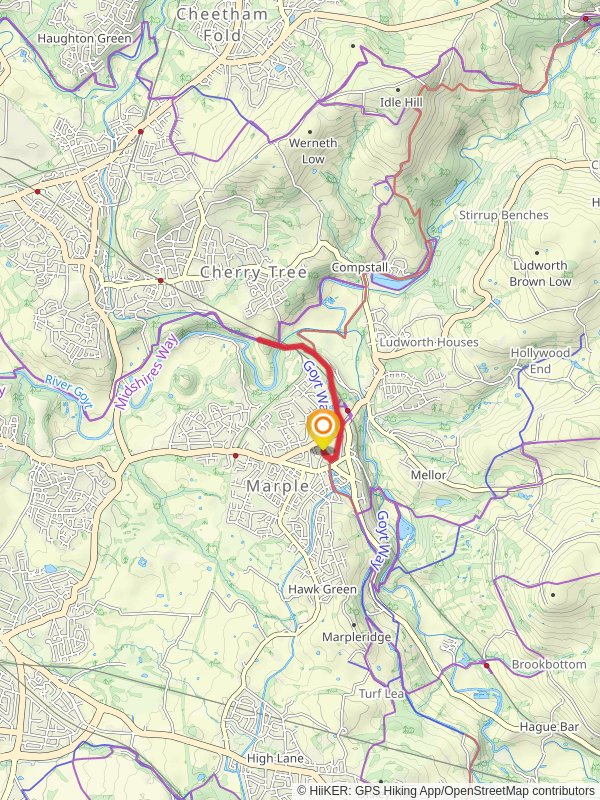 Map of Marple Canal Locks, Marple