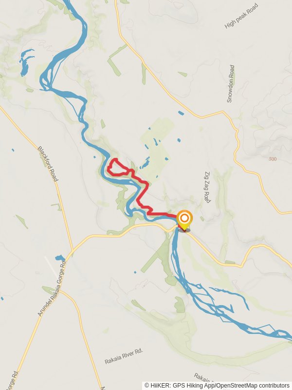 Map of Rakaia Gorge Walkway, Selwyn