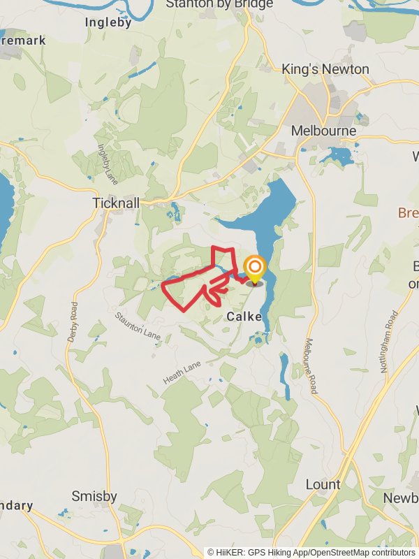 Map of Calke Park and Calke Abbey, Derbyshire